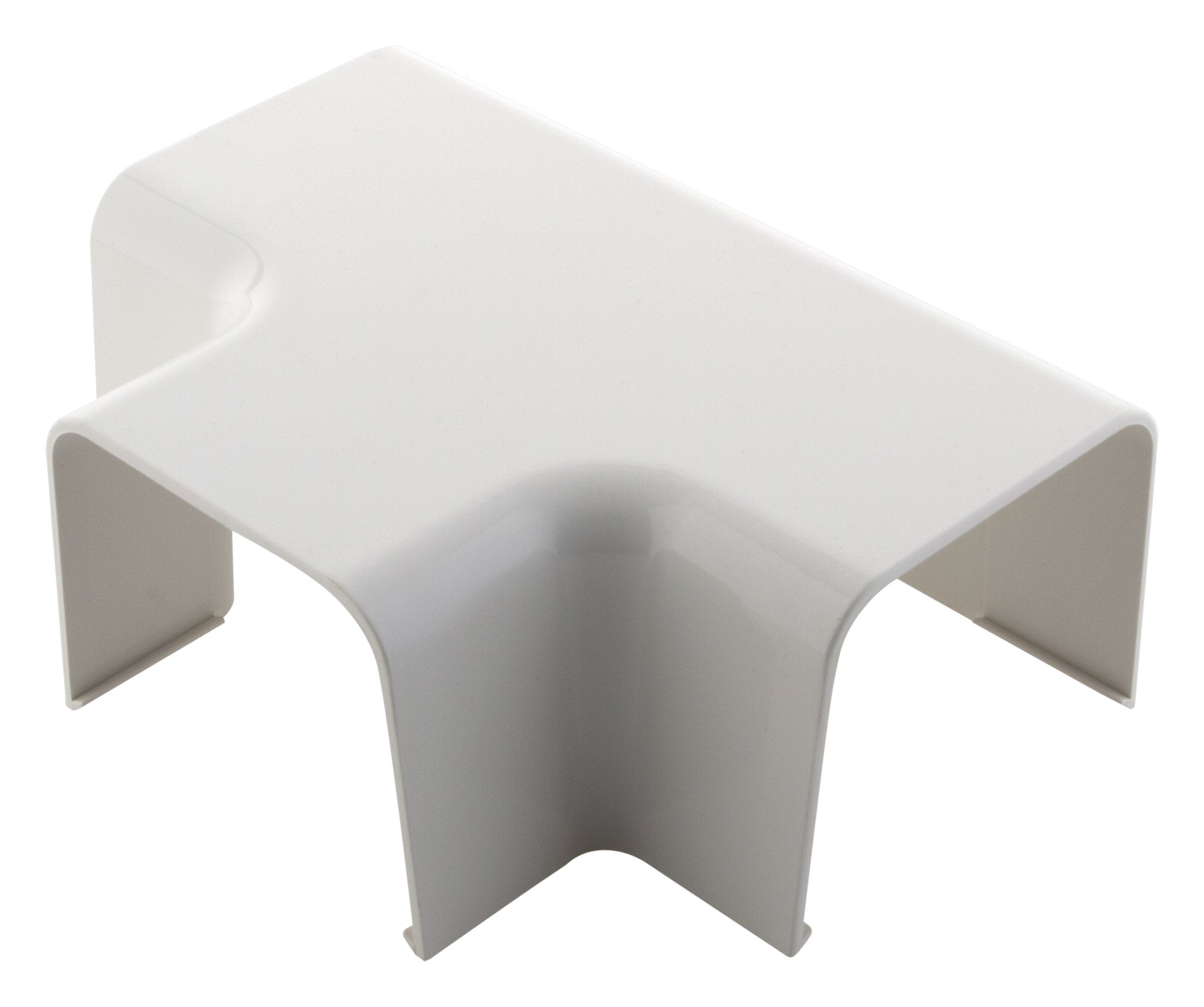 Jonction en T/angle goulotte 80x60mm - Blanc RAL 9001 - Zenitech | Bricoman