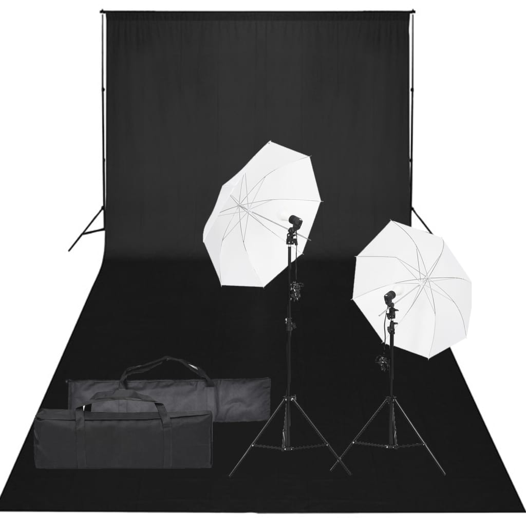 VidaXL Kit de estudio fotográfico con set de luces y fondo | Leroy Merlin
