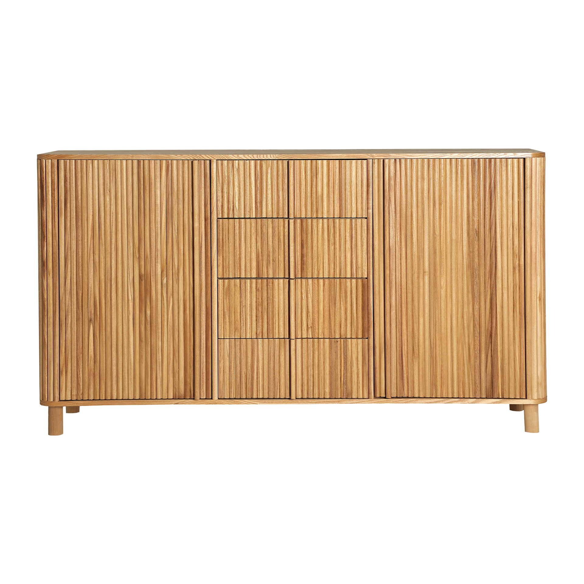 Buffet en bois mdf brun clair 160x40x90 cm | Leroy Merlin