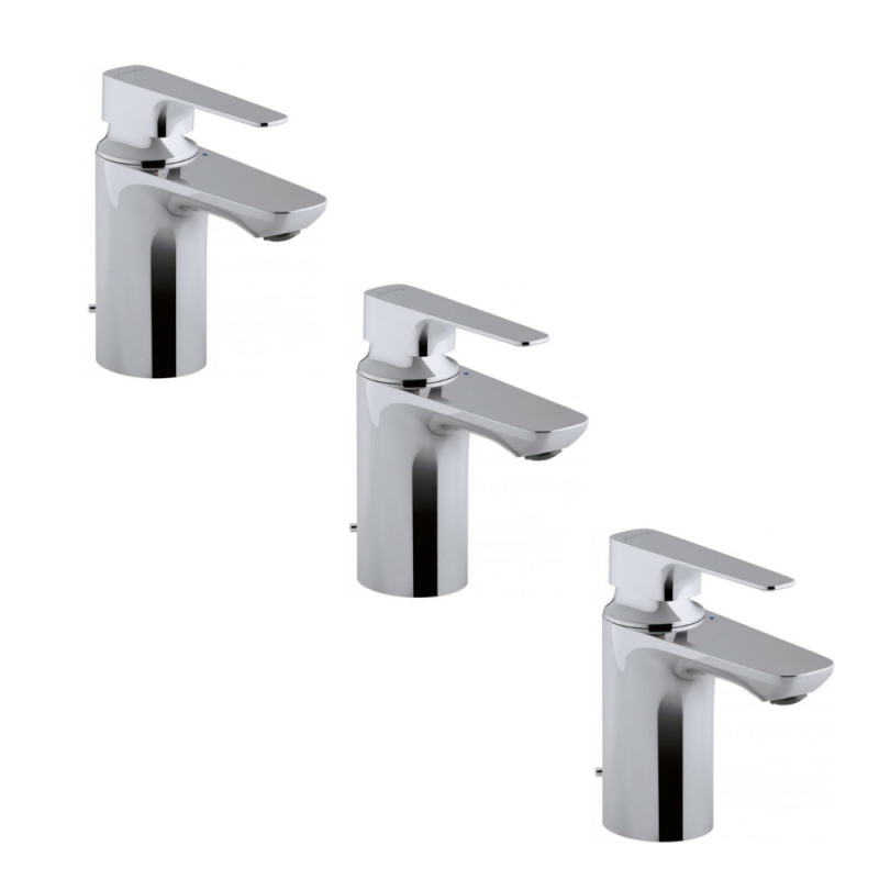 Lot de 3 mitigeurs lavabo JACOB DELAFON Aleo+ sans tirette | Leroy Merlin