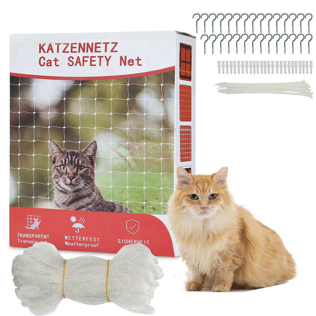 Filet balcon chat 8x3 m maille 2,5 cm quasi invisible, filet nylon ...
