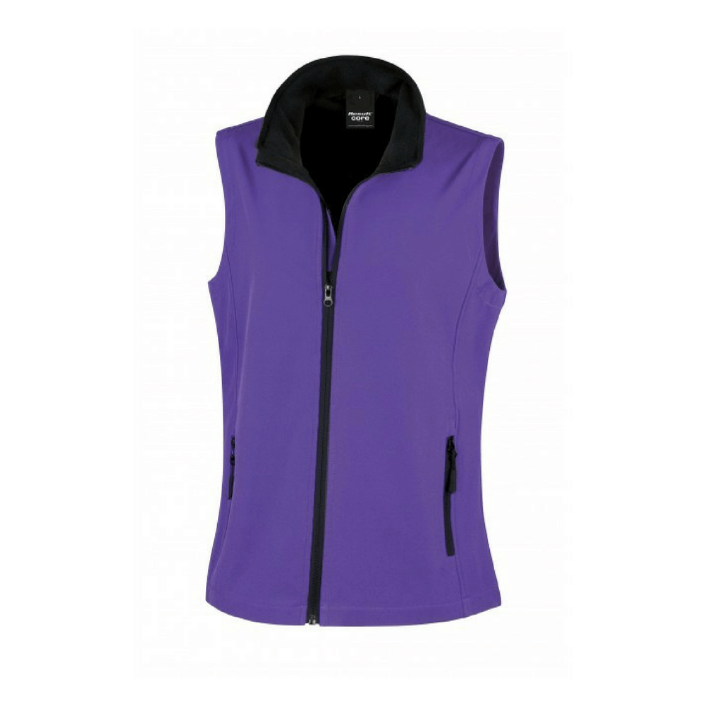 Gilet sans manches softshell femme Result Violet / Noir S | Leroy Merlin