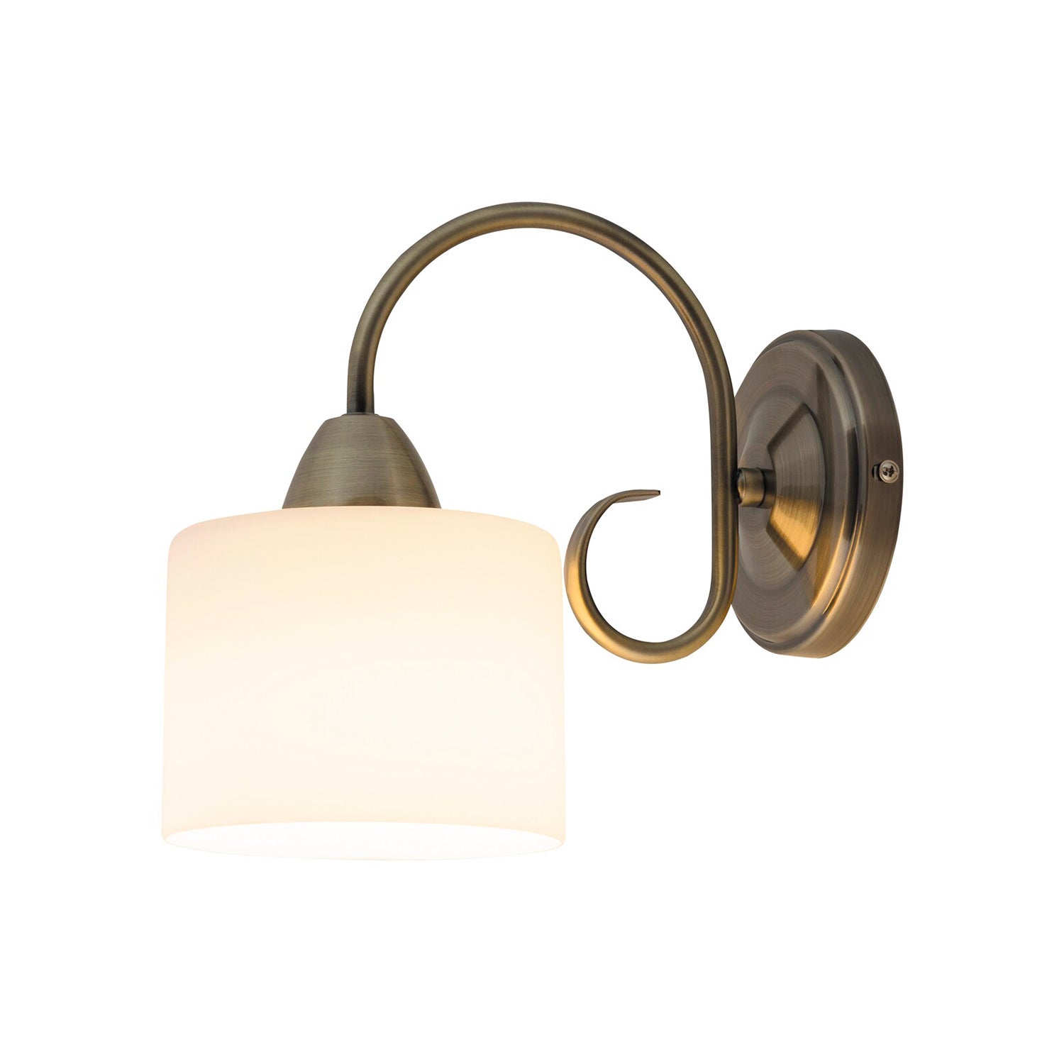 Aplique Pared E27 Cristal Latón antiguo Estilo Clásico Metal IP20 EDITH ...