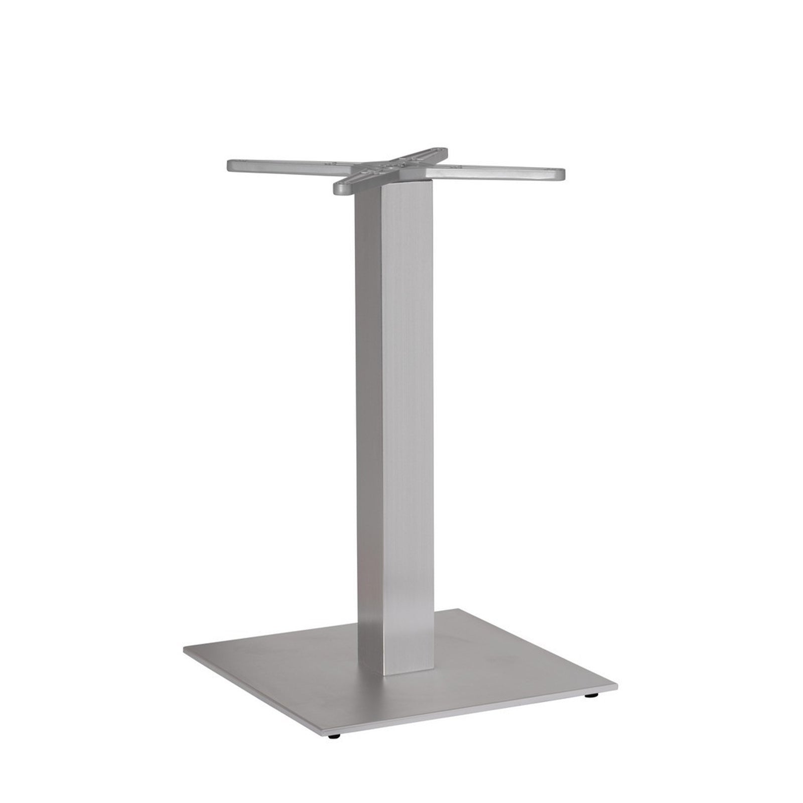 Piètement, structure et socle de table "Vesta" en aluminium brossé ...