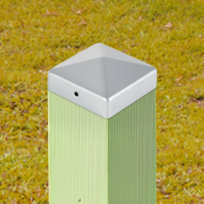 10x Tapa de poste Tapa de poste Tapa de valla Tapa de poste Plata 71mm ...