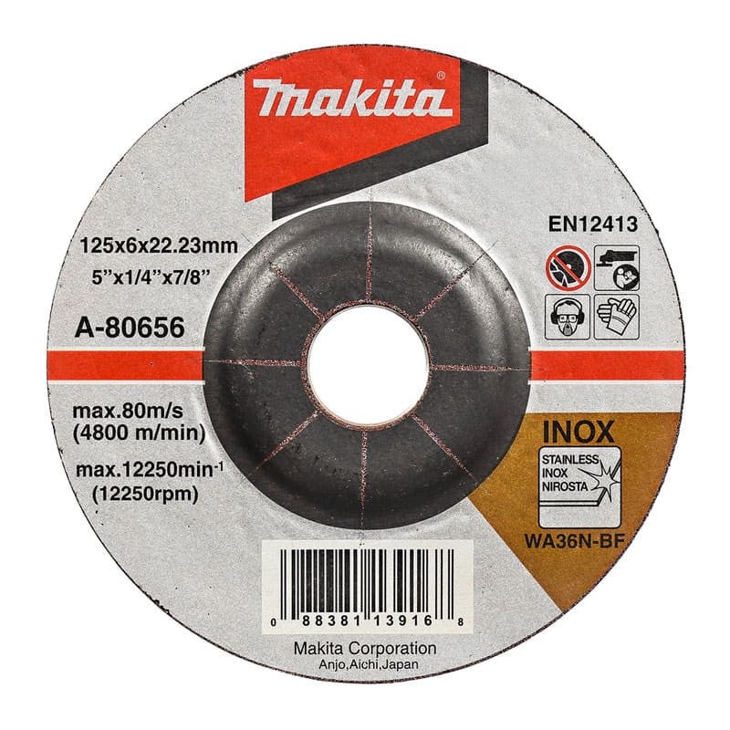 Disque à tronçonner à moyeu déporté 125x6x22,23mm (1 pièce) - Makita A ...