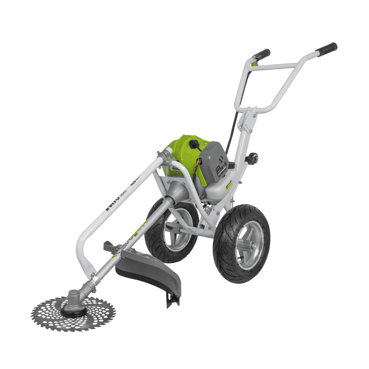 Débroussailleuse thermique 52cm³ à roues Lame Ø 255 mm Autonomie 1h30 ...