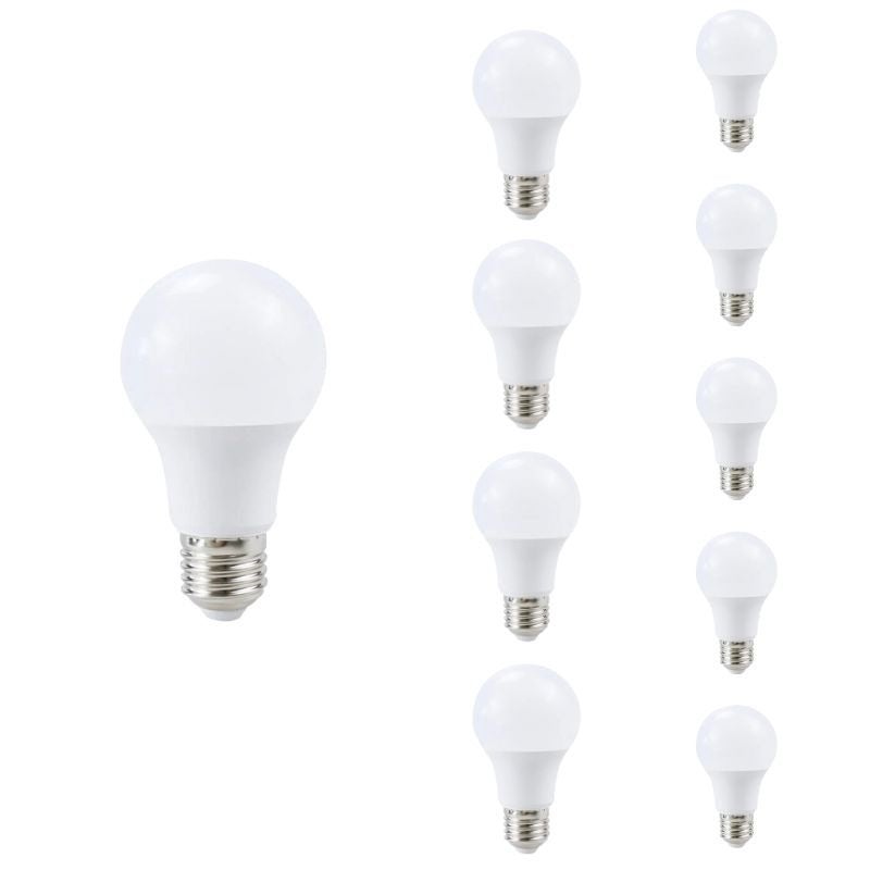Bombilla LED E27 8.5W A60 (Pack de 10) - Blanco cálido 2300K - 3500K ...