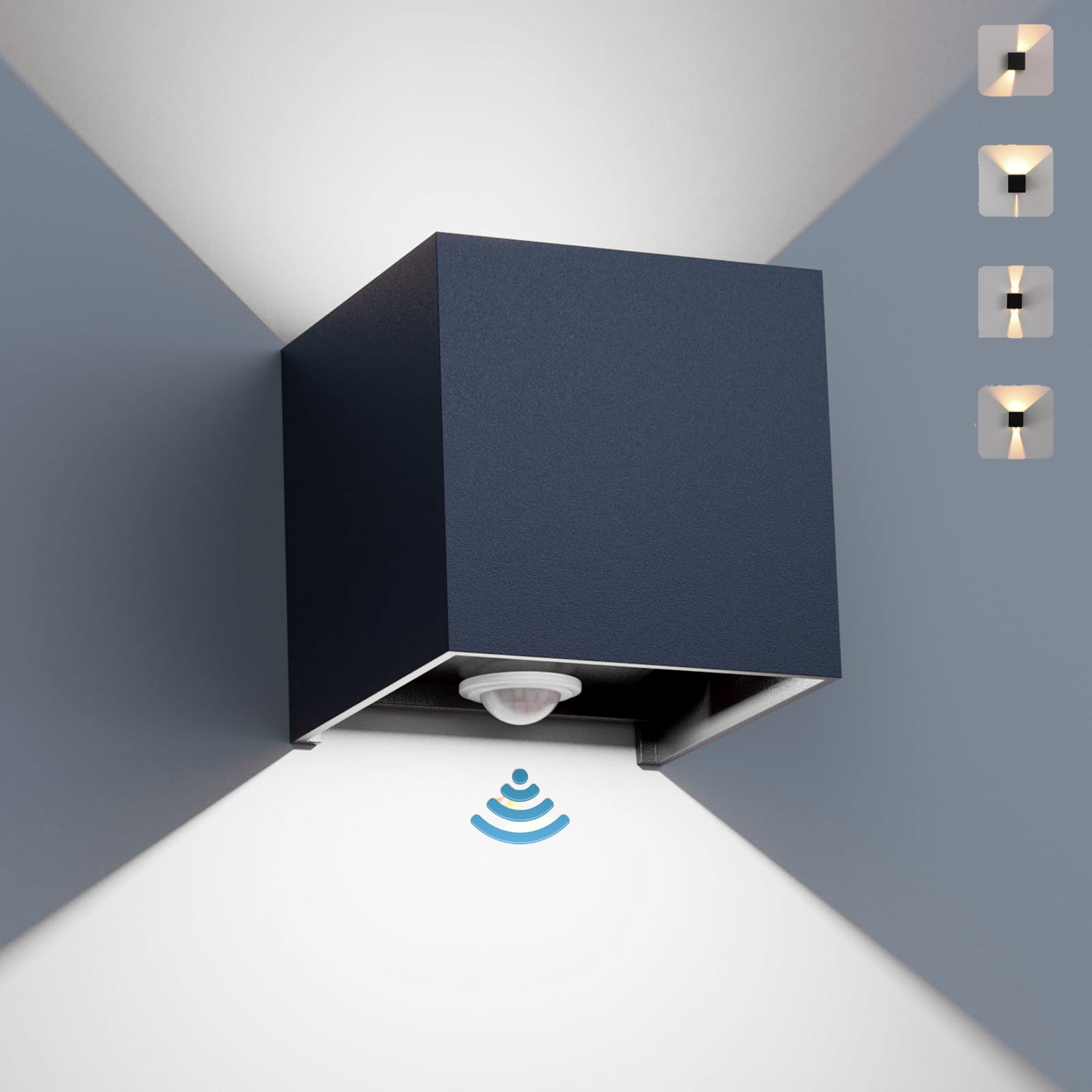 Luz de pared LED con sensor de movimiento, lámpara de pared interior ...