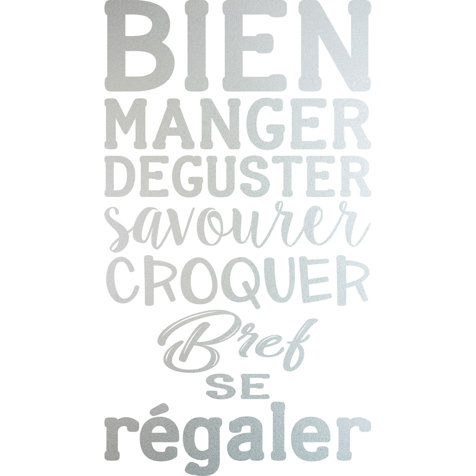 Stickers Dépoli - Citation Bien manger 3617680206713 - 177x312 cm ...