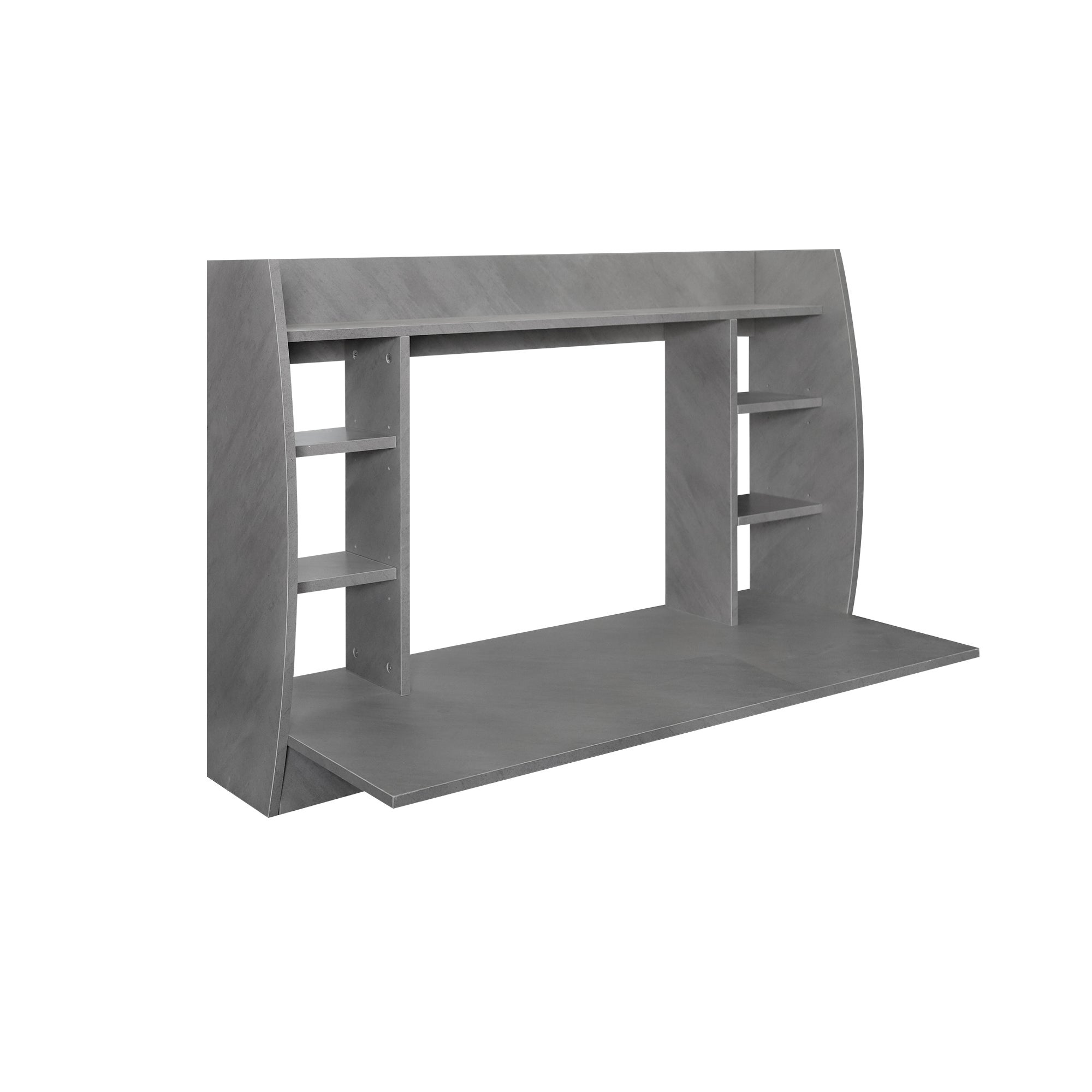 Bureau mural 110x75x48 cm gris MDF ML-Design | Leroy Merlin