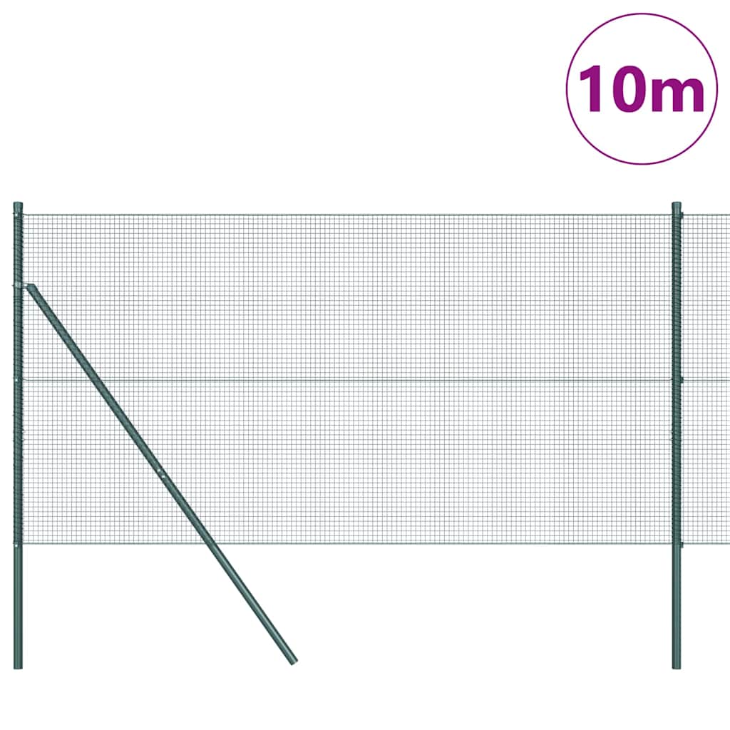 Reja con postes Verde 1.2 x 10 m Acero - COMFORTXL | Leroy Merlin