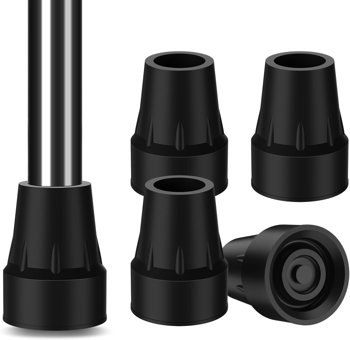 4pcs, 22mm Embouts de Canne, Embouts Épais en Caoutchouc pour Béquilles ...