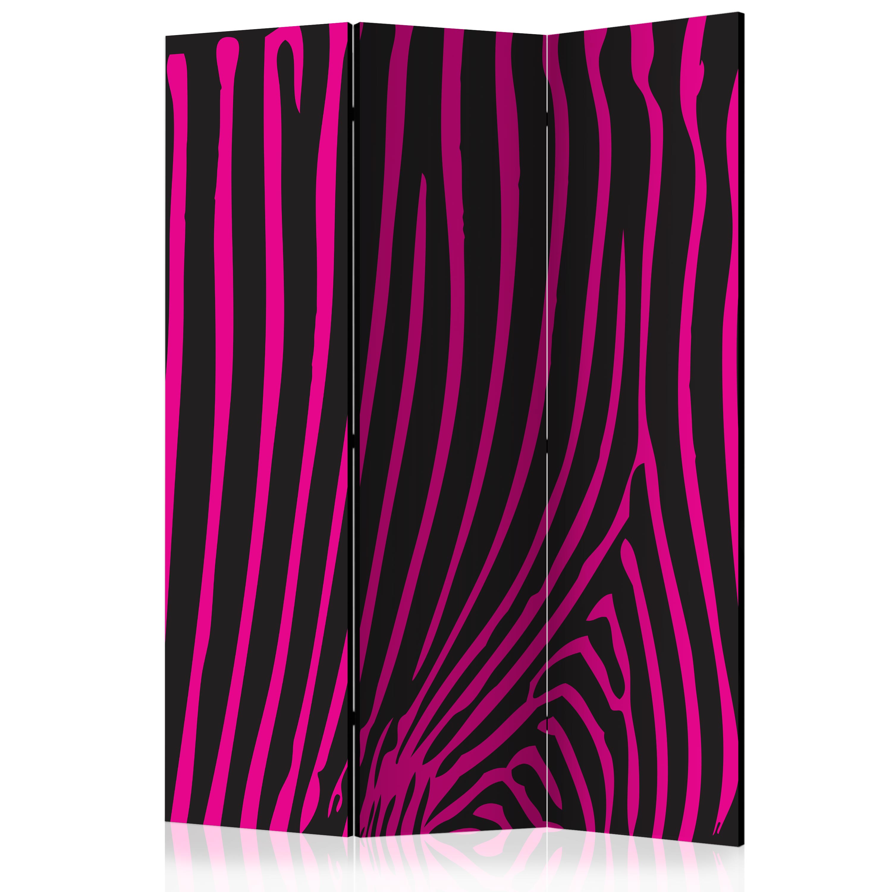 Paravent - Zebra pattern (violet) [Room Dividers] [135x172] | Leroy Merlin