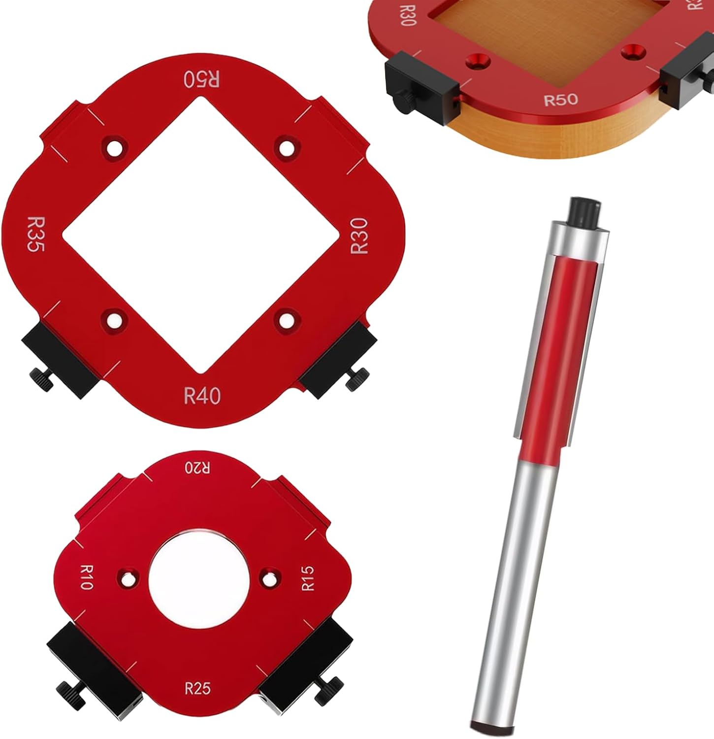 Jeu de 2 Gabarit de DéFonceuse à Rayon - Ensemble de 2 Gabarits de ...