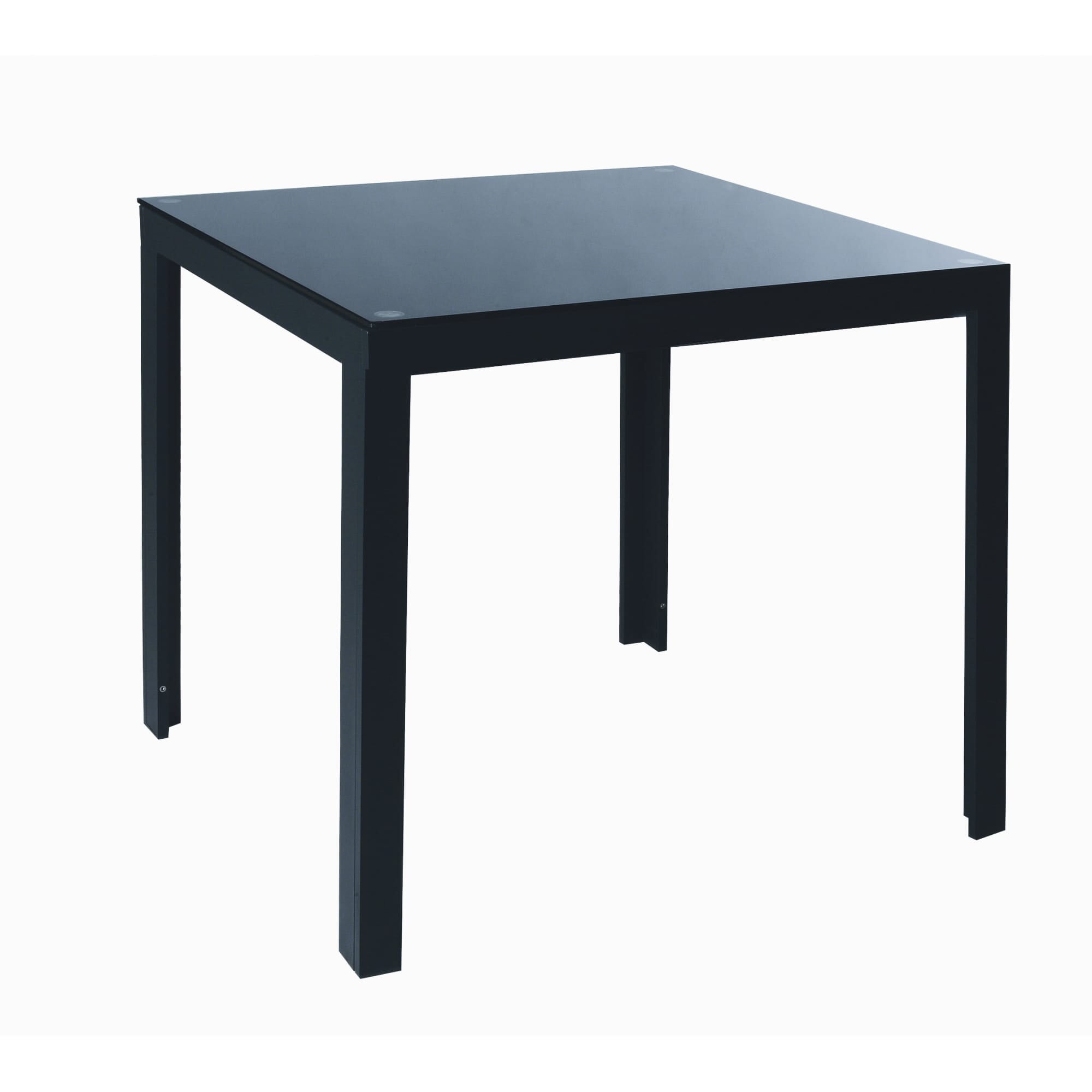 Garbar MAMBA Mesa Cuadrada Interior, Exterior 80x80 Negro | Leroy Merlin