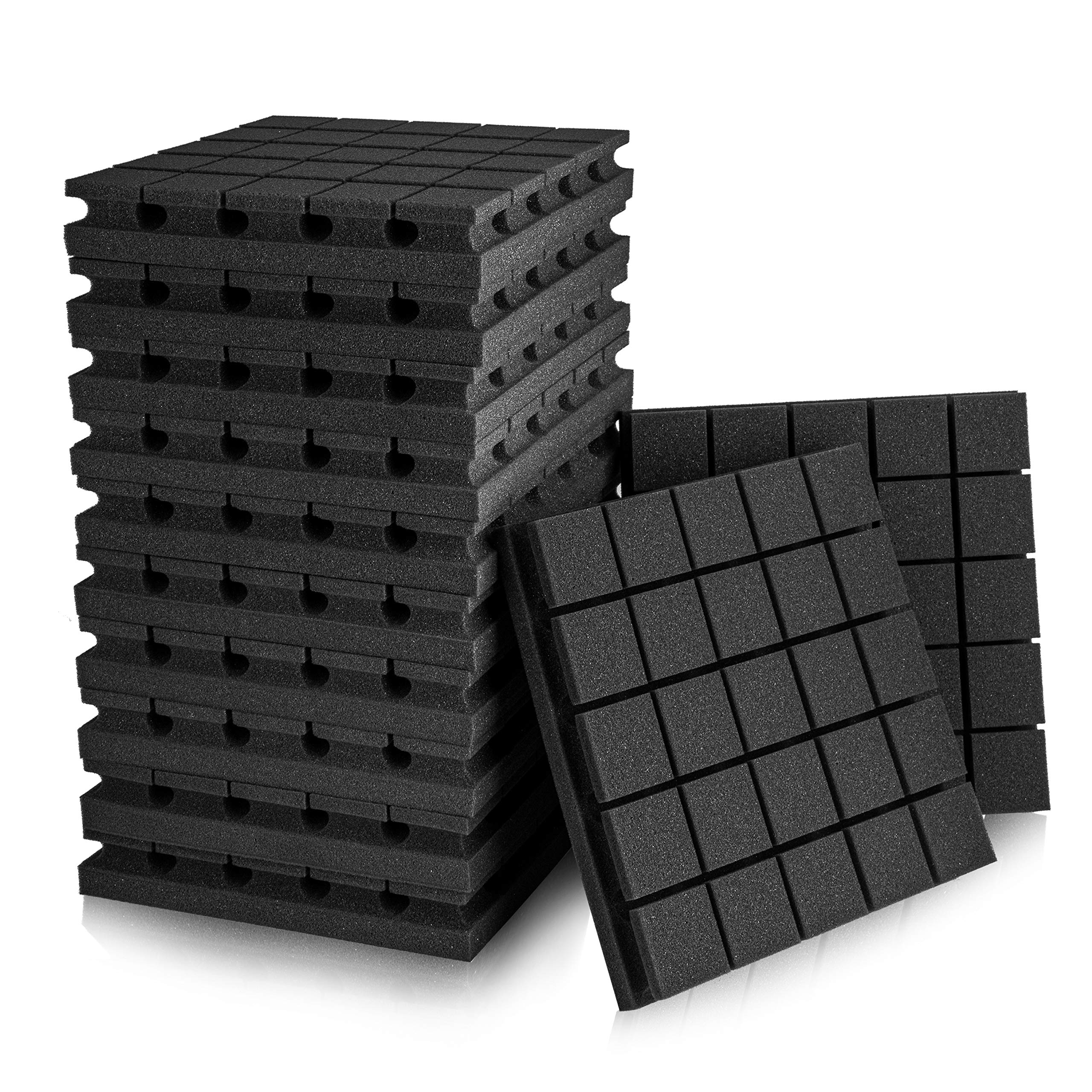 Fstop Pack X12 Paneles De Espuma Acústica 5 1 X 30 5 X 30 5 Cm Negro