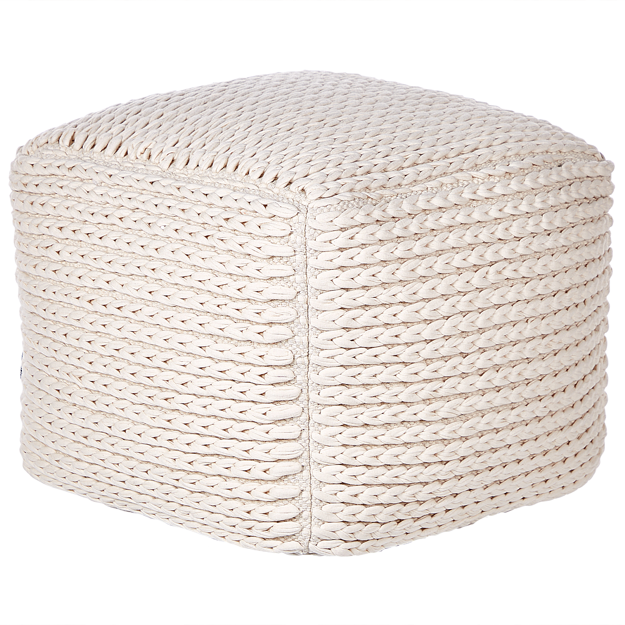 Pouf DAMAN Coton Beige clair | Leroy Merlin