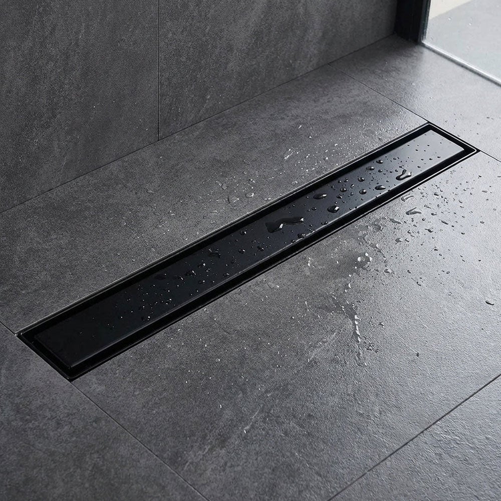 50cm Color Negro Acero Inoxidable Suelo Baño Lámina Desagüe Lineal Para ...