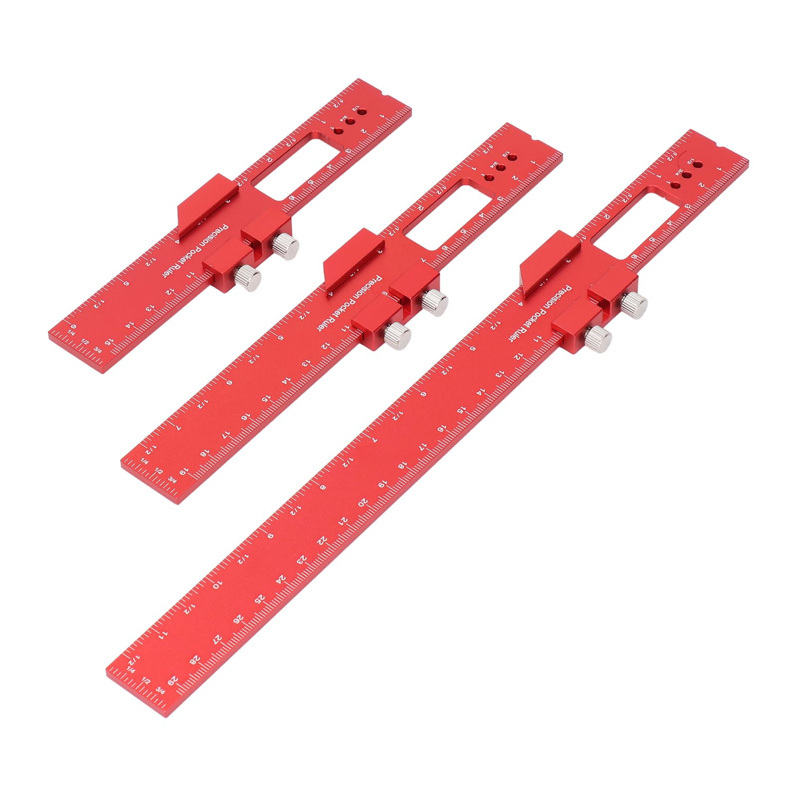 Règle de menuiserie 3 pièces, jauge d'angle coulissante réglable, règle ...