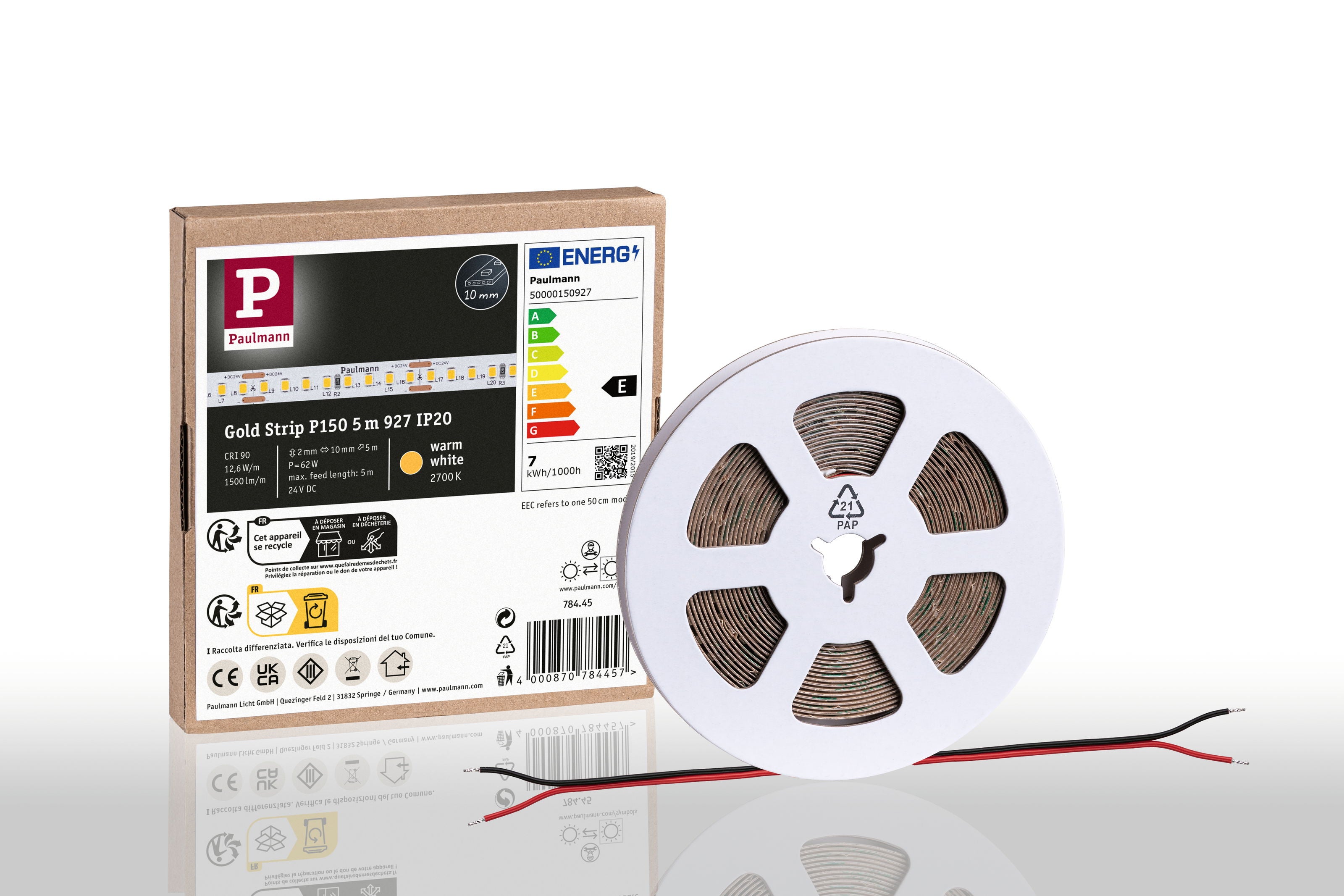 Pro Strip Strip LED Or P150 927 5m 62W 1500lm/m 160 LEDs/m 2700K ...