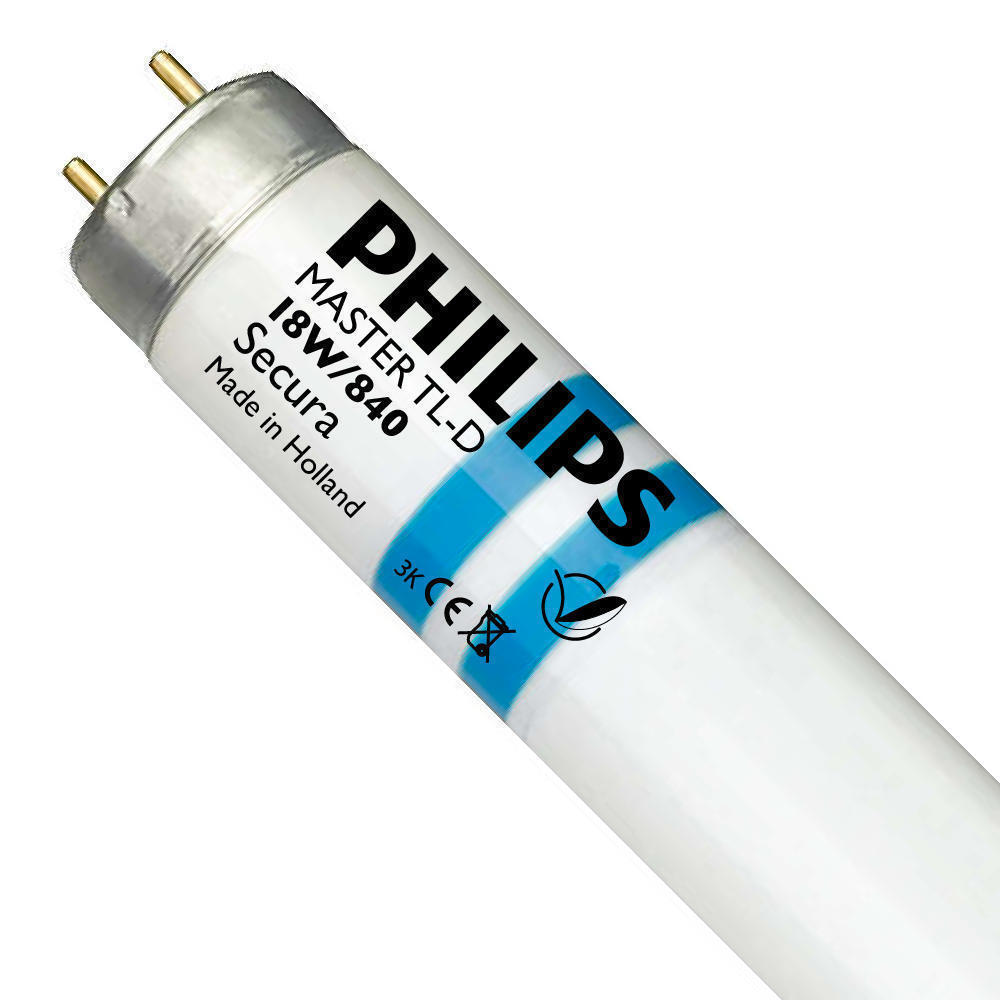 Tubo MASTER TL-D Secura 18W 840 1SL/25 Philips | Leroy Merlin