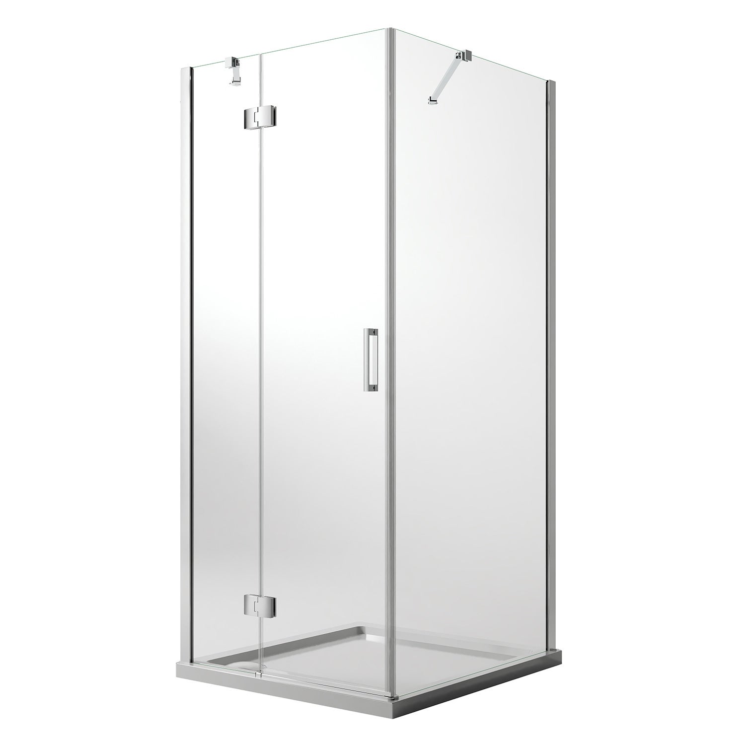Mampara de ducha 100x30 CM H190 Vidrio Transparente con Easyclean mod ...