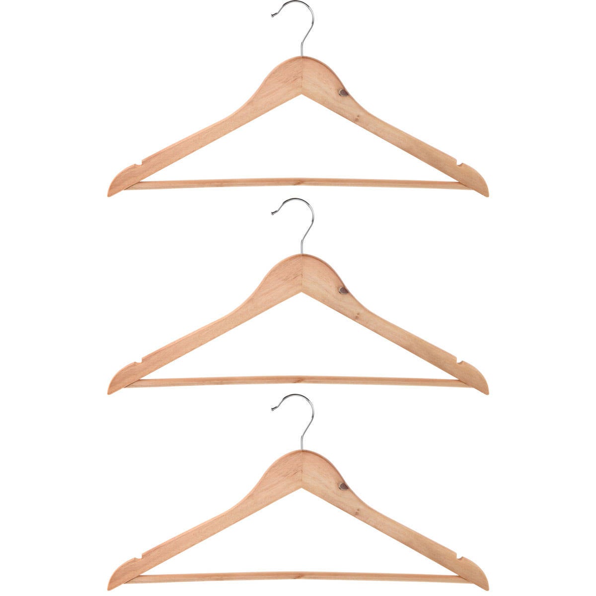 PERCHA ARMARIO MADERA EUCALIPTUS 3 PIEZAS MARCA IMPORT | Leroy Merlin