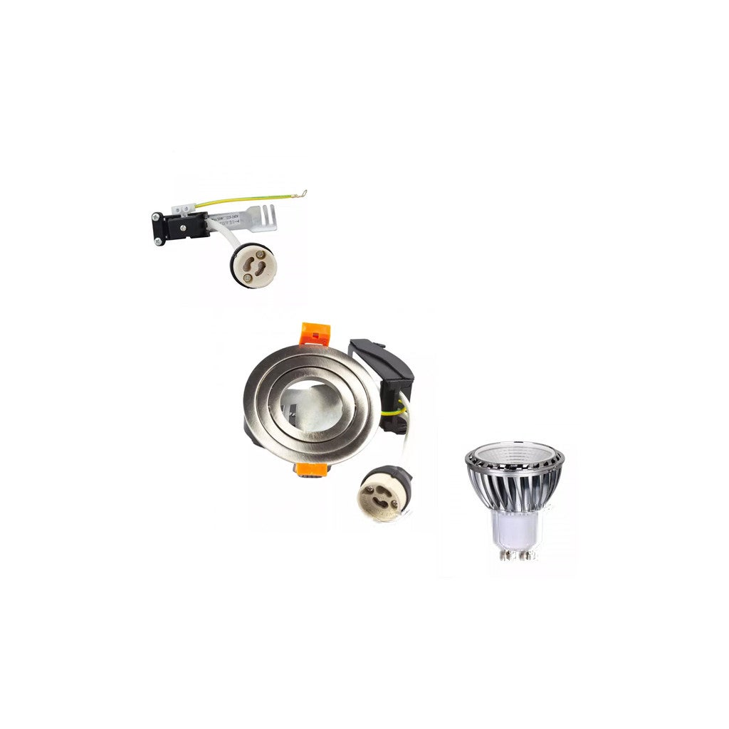 Kit Foco LED GU10 5W Equivalente COB 50W Regulable | Leroy Merlin