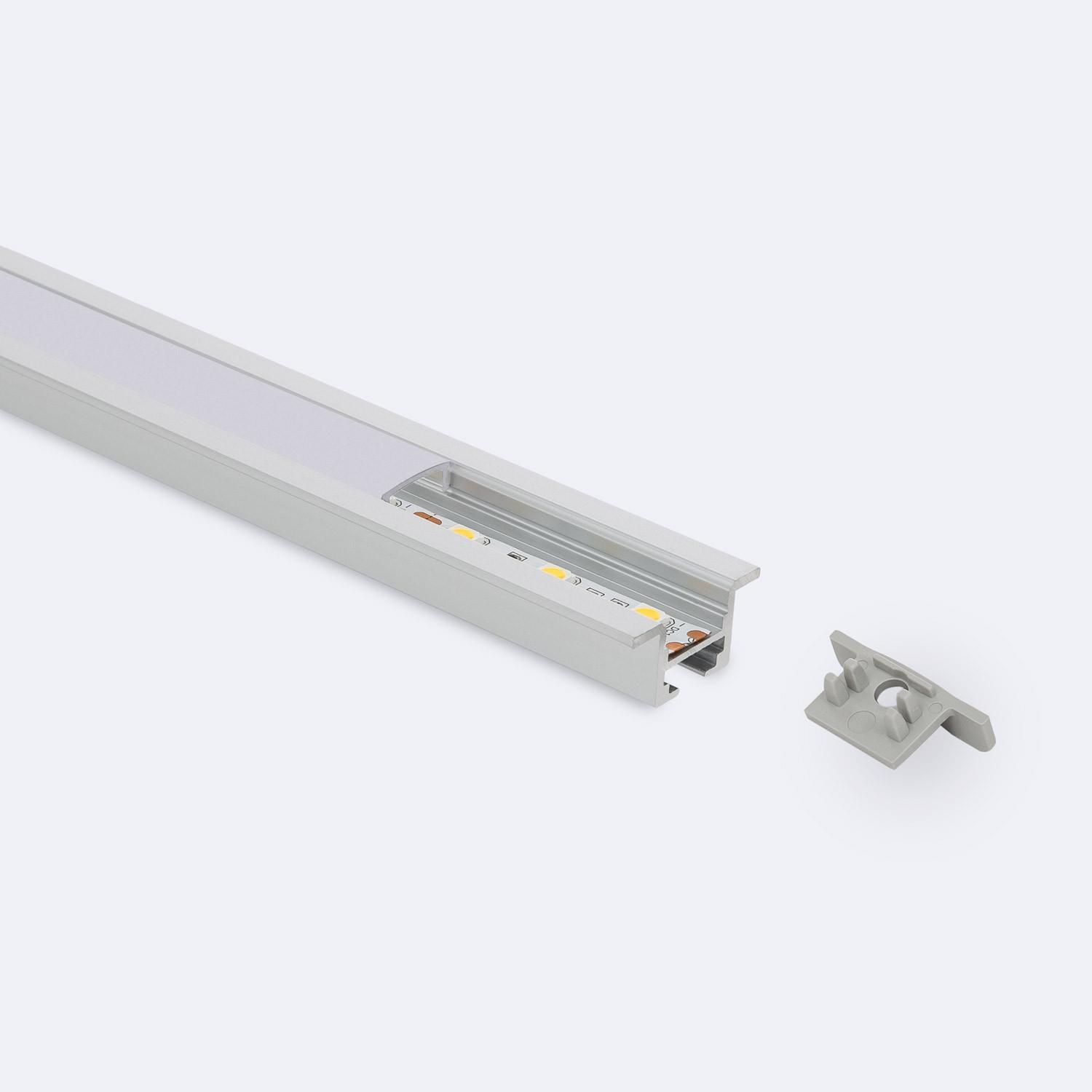 Profilé Aluminium Encastré pour Plafond avec Clips pour Rubans LED ...
