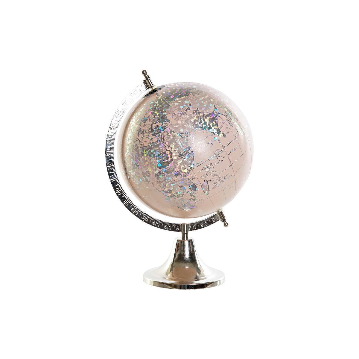 Globe terrestre DKD Home Decor Argenté Beige Métal PVC (22 x 20 x 40 cm ...