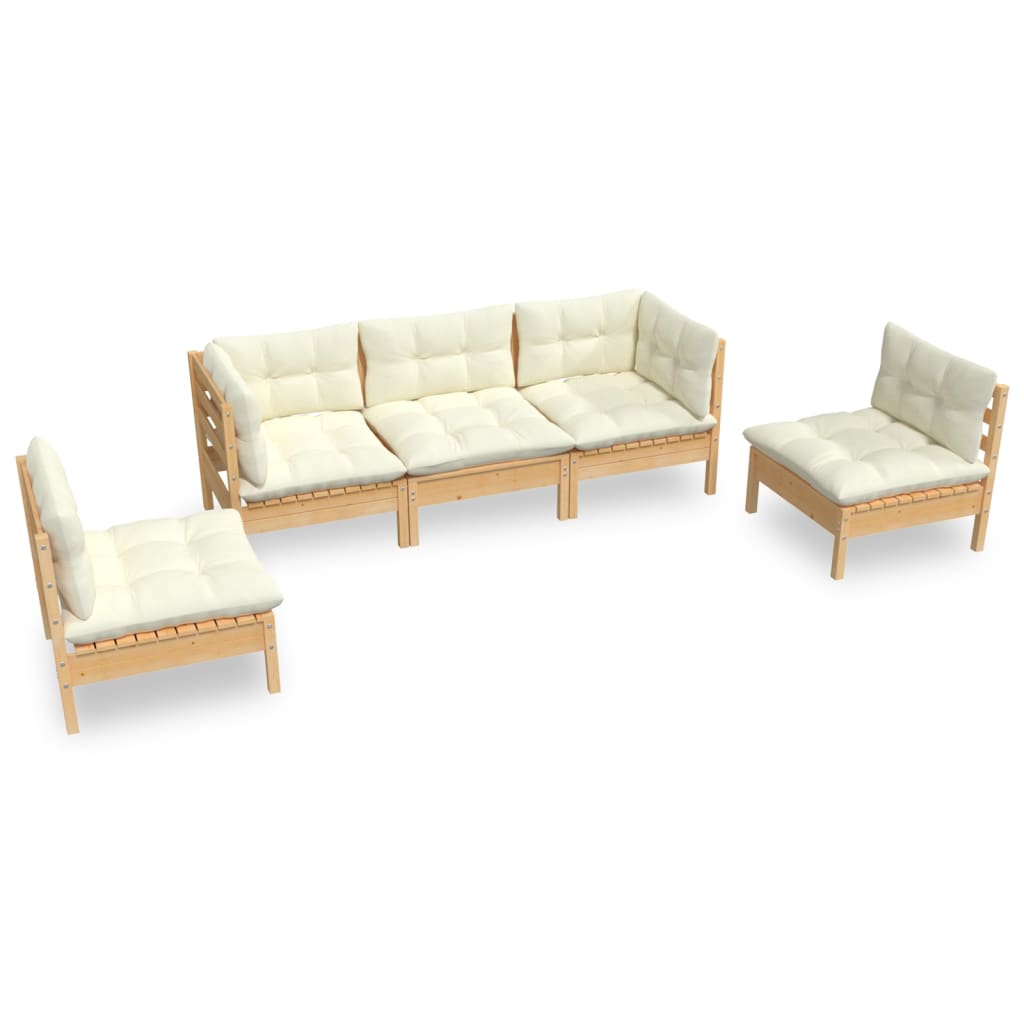 Muebles de jardín Muebles de exterior Juego de muebles de 5 piezas con ...