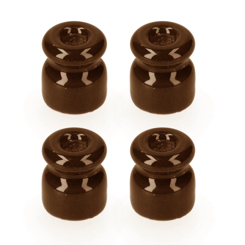 Aislador de Porcelana para Cable Trenzado Marrón - 4 Unidades - EDM ...