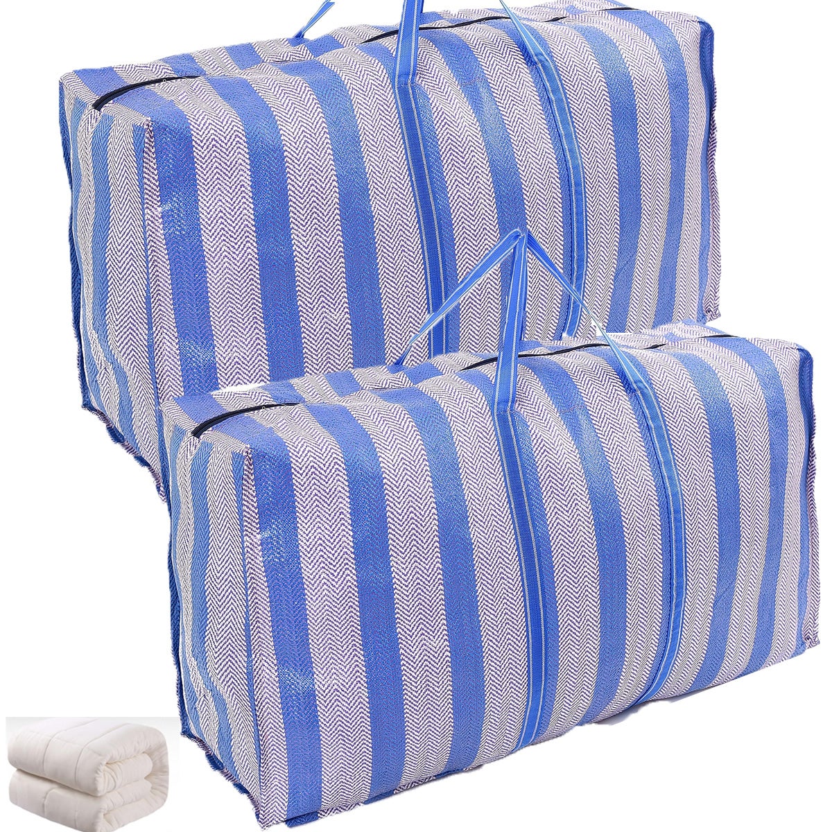 Lot de 2 sacs de rangement en nylon imperméables 120 L, sacs de ...