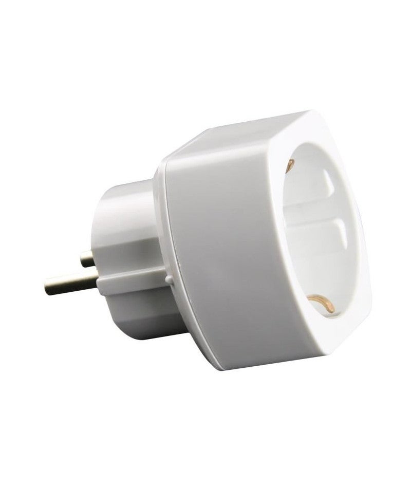 Adaptador eléctrico macho Francia - Schuko - Blanco - Zenitech | Leroy ...
