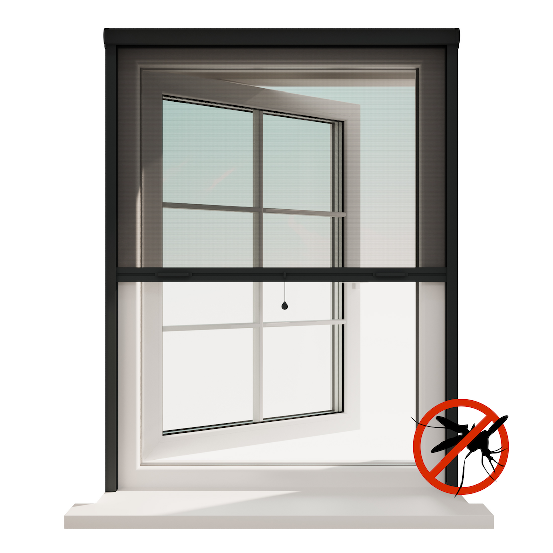 Radeco® Moustiquaire à enroulement 80 x 150 cm (LxH) – Store anti ...