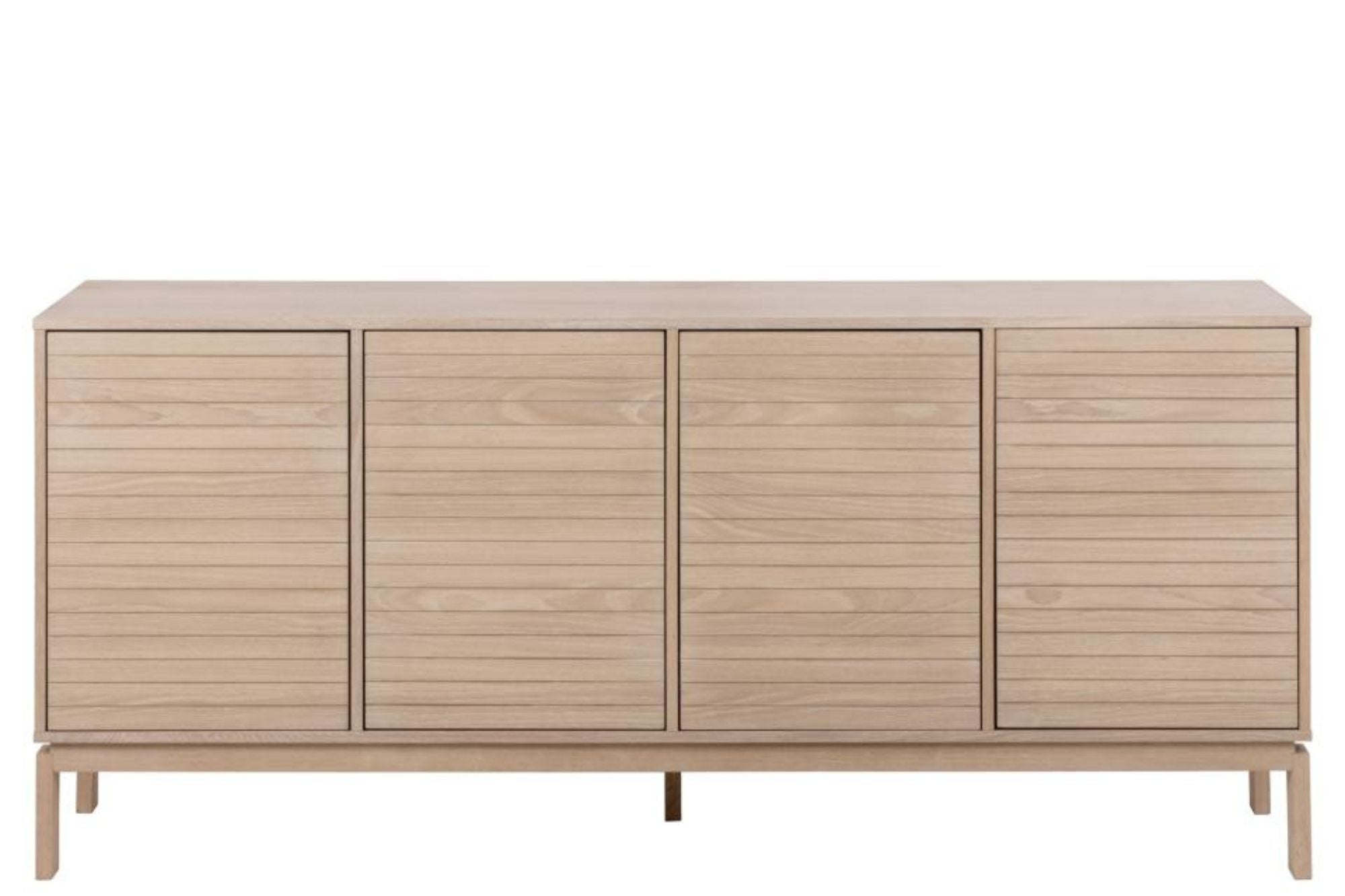 Buffet bas de salle à manger en chêne blanchi 4 portes L180 - LIAC ...