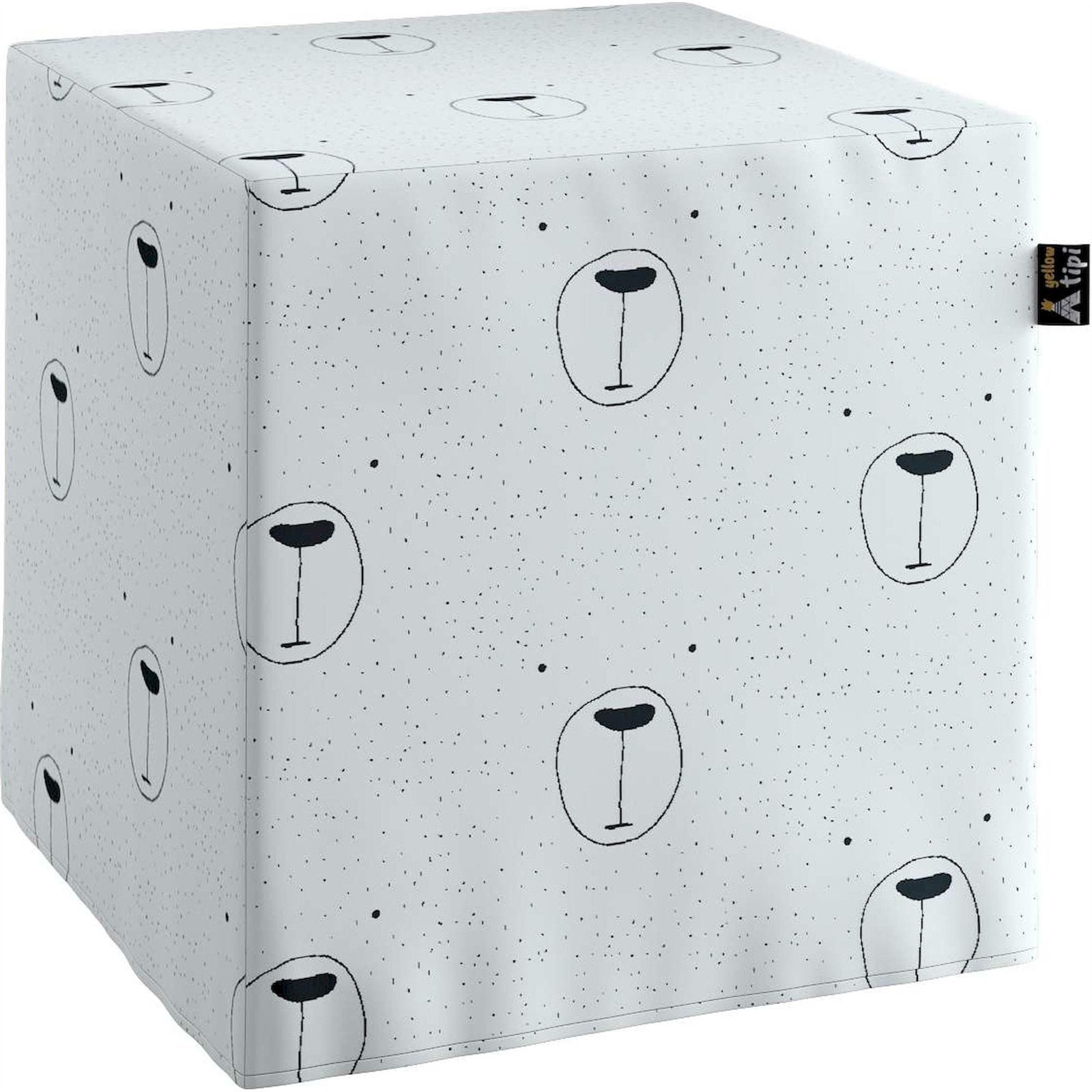 Pouf cube Magic 40 x 40 x 40 cm Blanche | Leroy Merlin