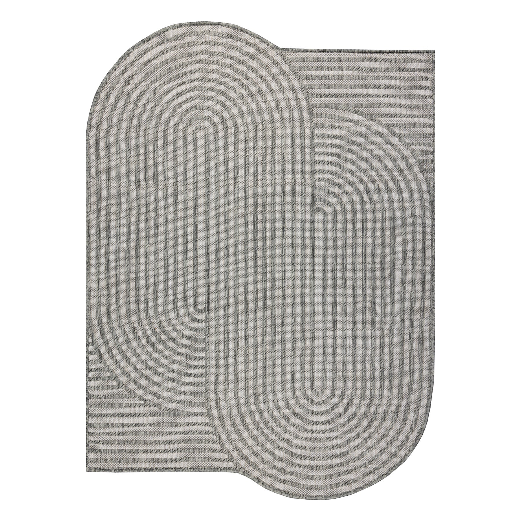 Tapis en sisal ORGANIC 2131 Géométrique écru / gris – naturel, forme ...