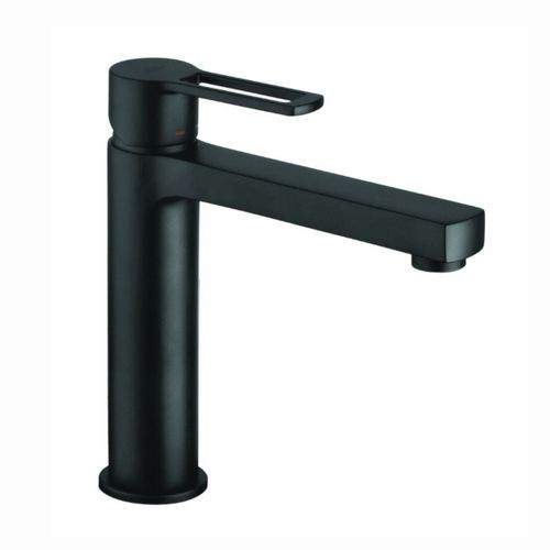 Mitigeur lavabo avec bec de 16 cm de long de couleur noir mat Paffoni ...
