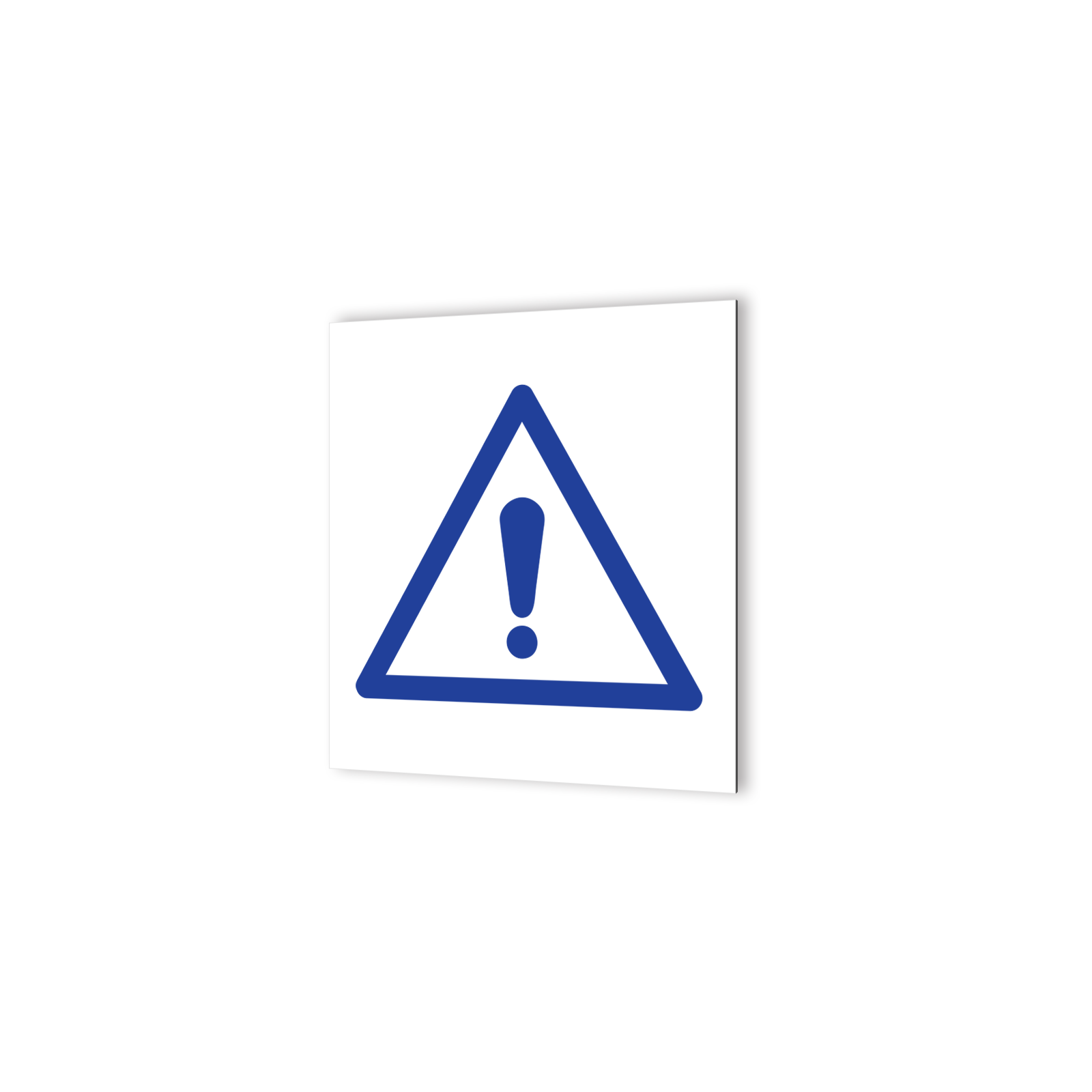 Pictogramme Attention - Panneau signalétique Dibond blanc - Picto bleu ...