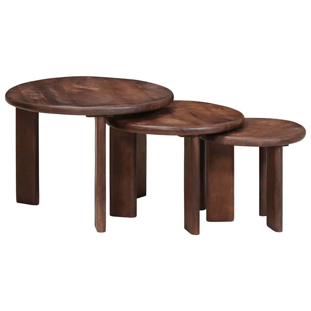 Tavoli da Caffè Nido 3 pcs Legno di mango massello vidaXL | Leroy Merlin