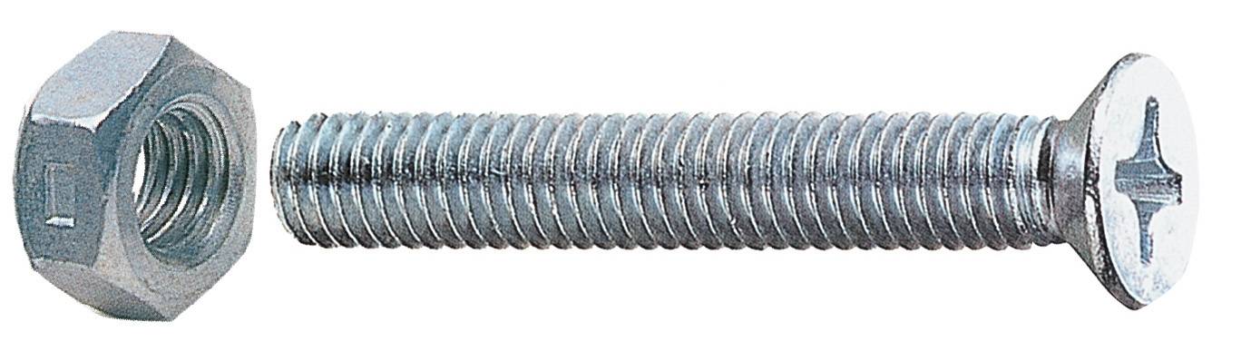 Ensemble de 5 Vis Métalliques avec Tête Plate de 6x60mm | Leroy Merlin