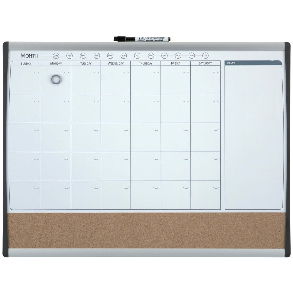 Tableau organisateur mensuel magnétique 58,5x43 cm NOBO | Leroy Merlin