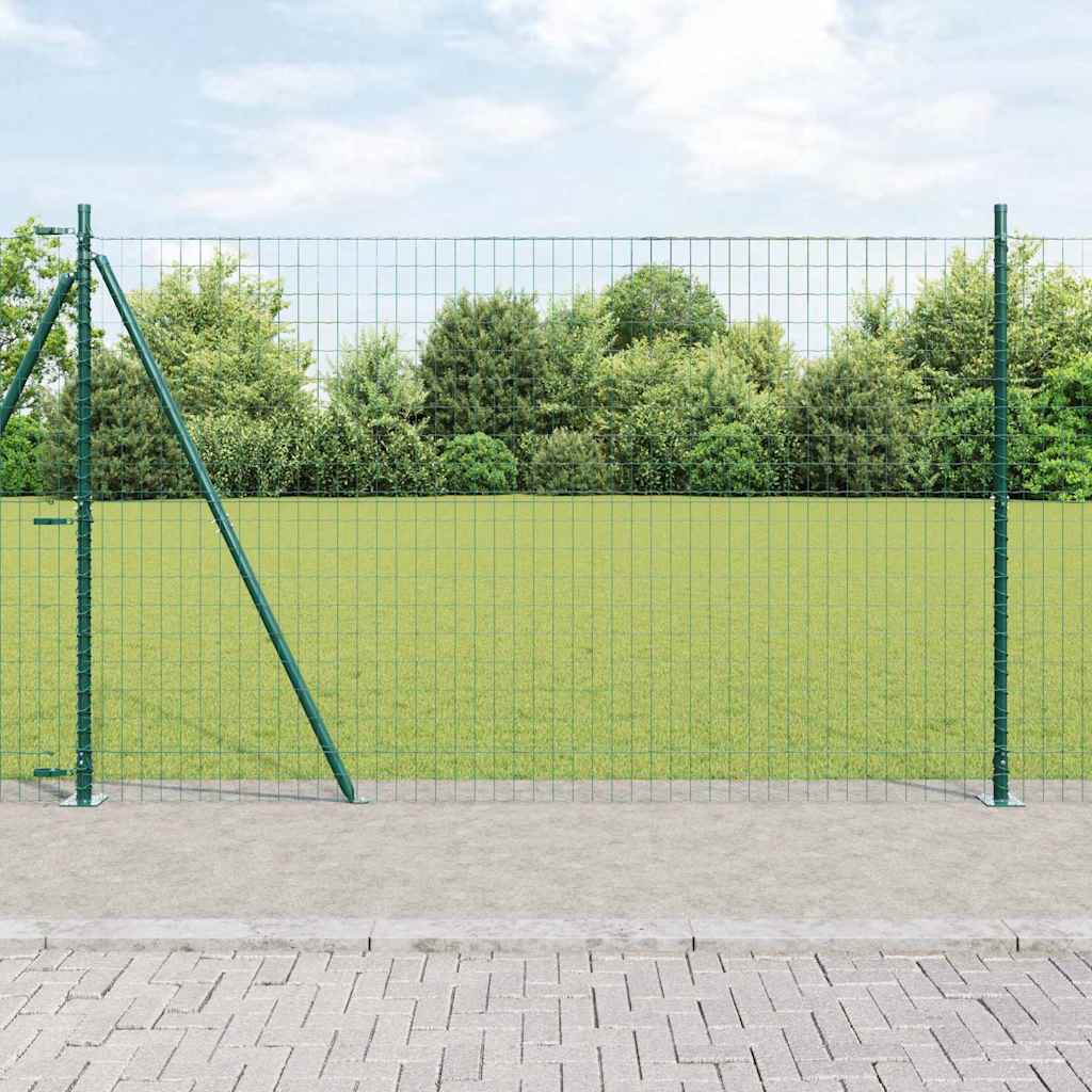 Valla Exterior Euro con Base de Hormigón 10 x 1,6 m Verde Malla | Leroy ...