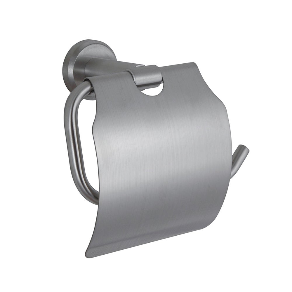 Porte-rouleau avec couvercle Nickel brossé - Tokio | Leroy Merlin