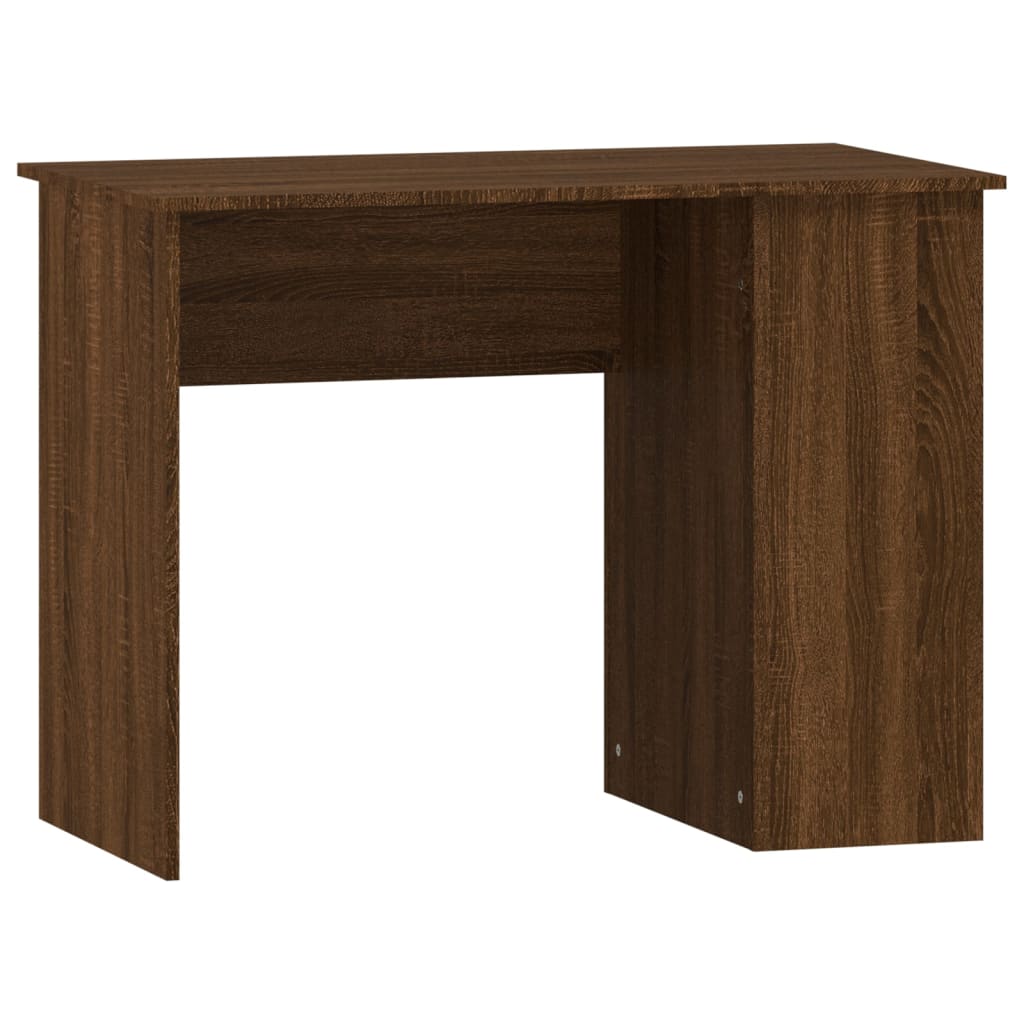 Bureau，Table de travail，Table d'étude chêne marron 100x55x75 cm bois d ...