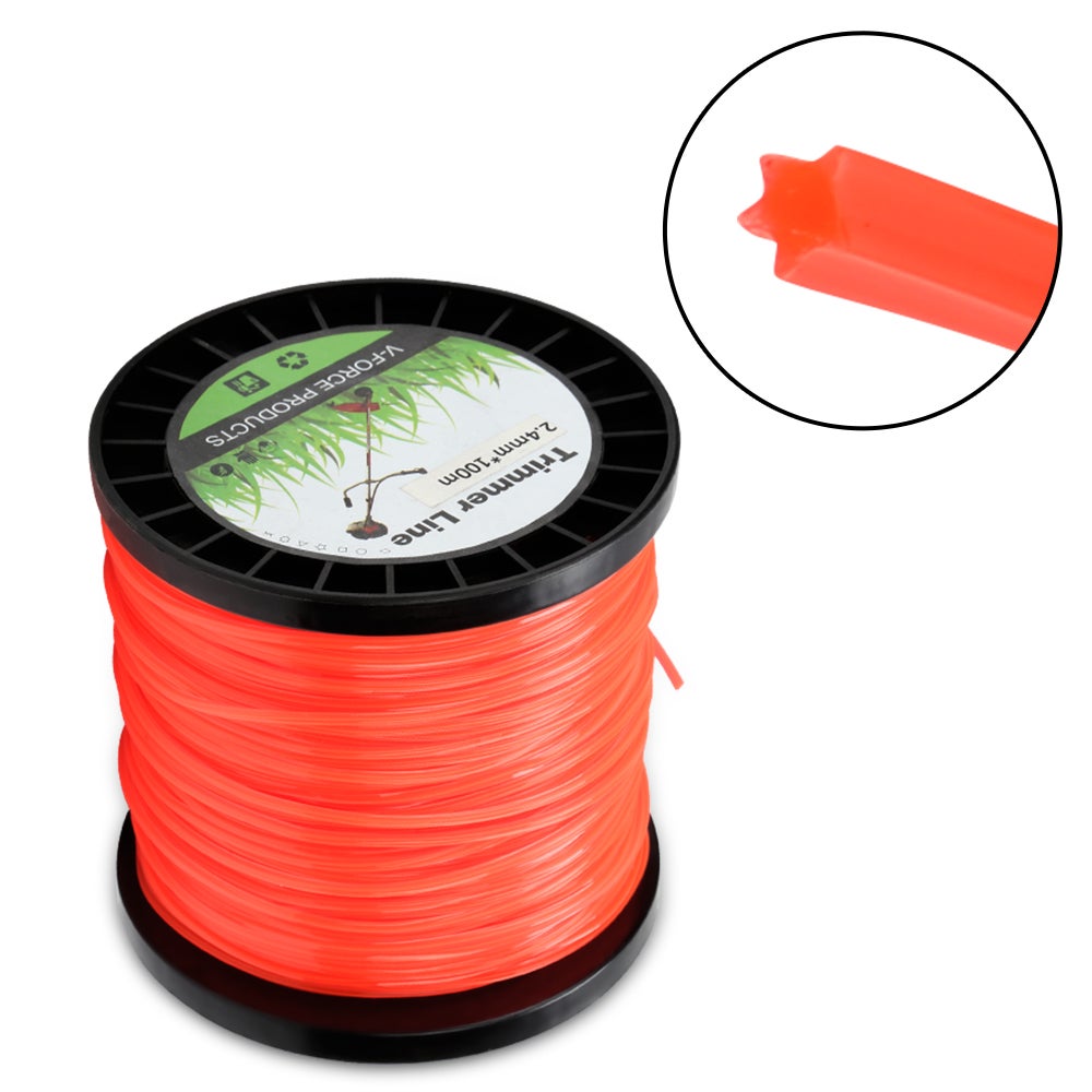 Fil de coupe en nylon 100 m Pentacle Fil rond 2,4 mm Orange | Leroy Merlin