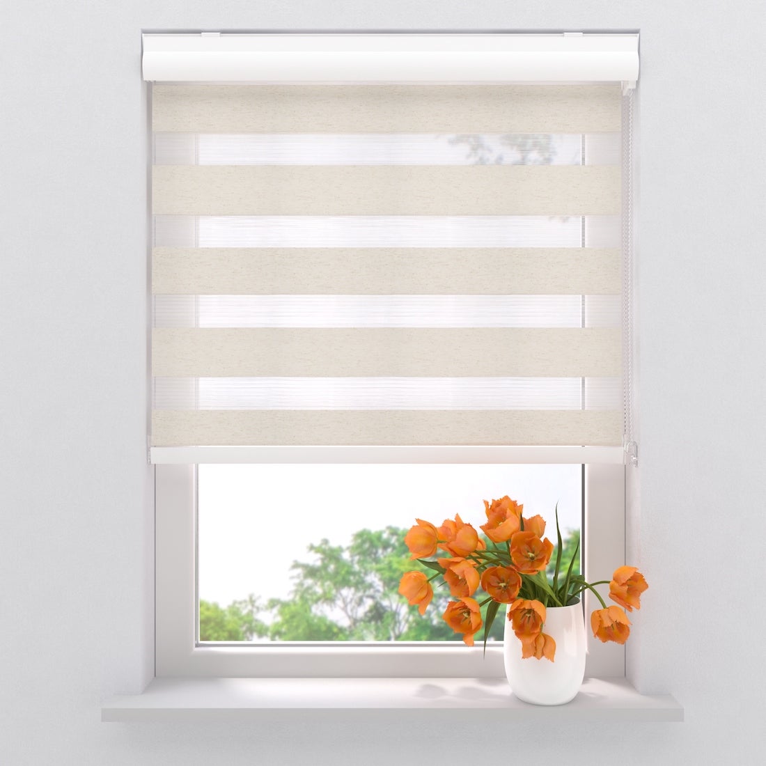 Radeco® Store Enrouleur Jour Nuit 80 x 175 cm (LxH) lin, translucide ou ...