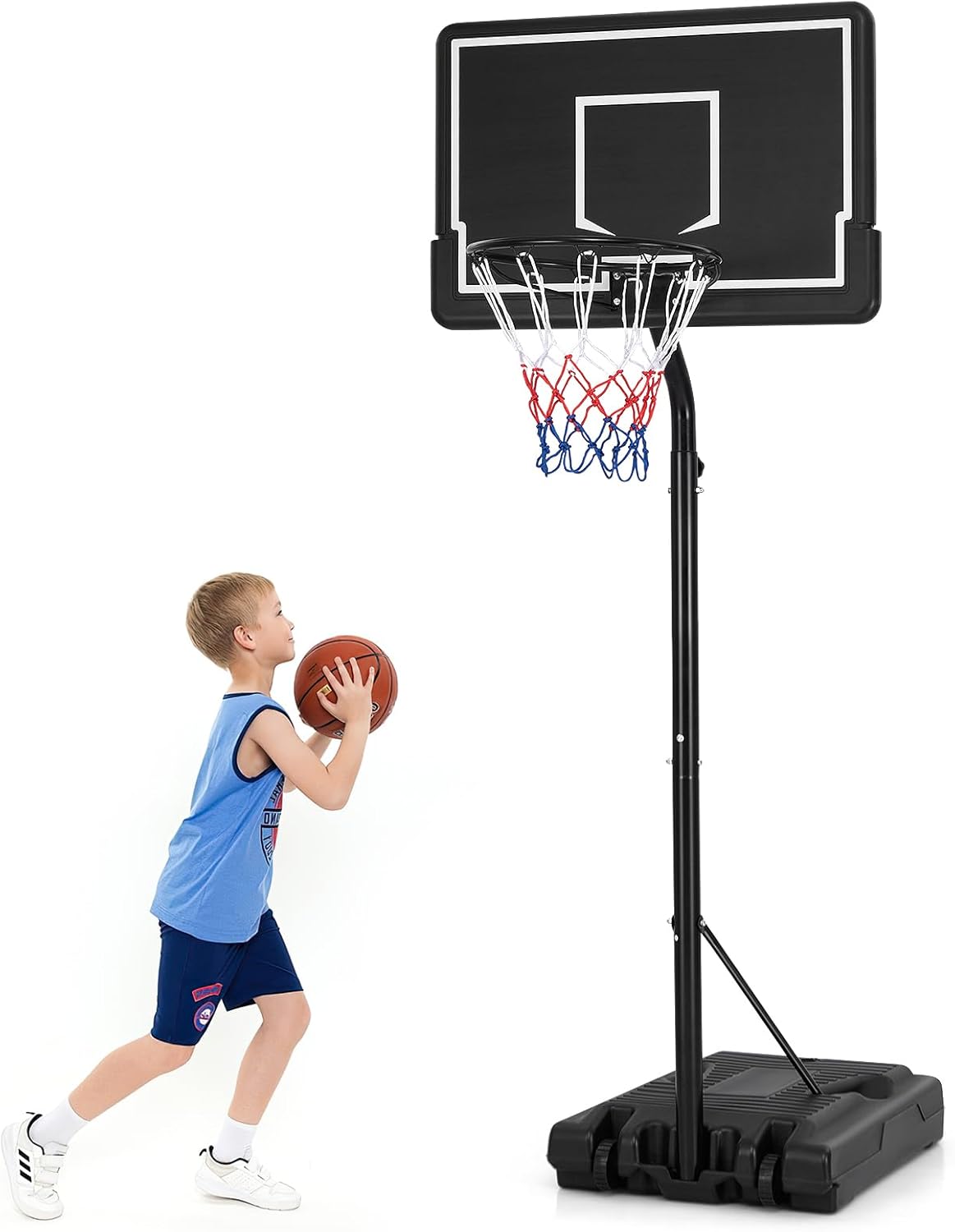 Costway Panier De Basket Ball Sur Pied Hauteur Réglable 210 260cm